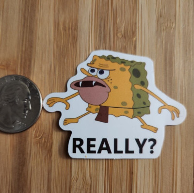 SPONGEBOB Sticker FUNNY Sticker Comedy Sticker Joke Decal Weird Creepy ...
