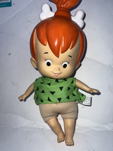 Vintage 90s Flintstones Pebbles 13" Applause Doll Soft Rubber Head 1995 ...