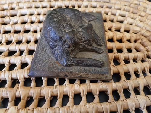 Antique Hubley Mfg? Dog Desk Paperweight Sculpture | eBay