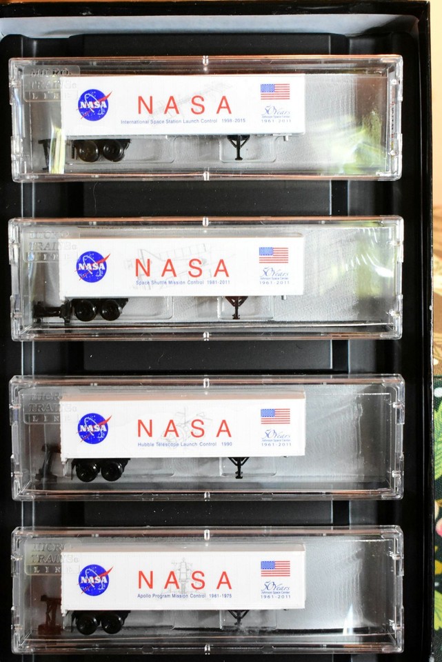 N Scale Micro Trains NASA Celebrating 50 Years Johnson Space 4-Pack ...