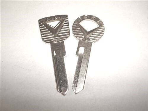 (2) New Ford Logo Key Blanks Ford Mercury Lincoln Thunderbird Edsel 52 ...