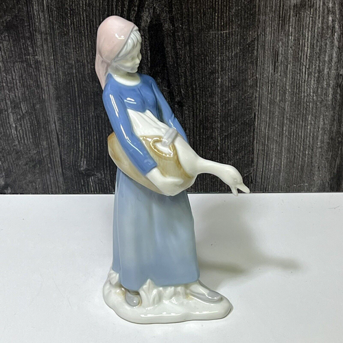 Gerold Porzellan Bavaria West Germany Girl Woman Holding Goose Duck ...