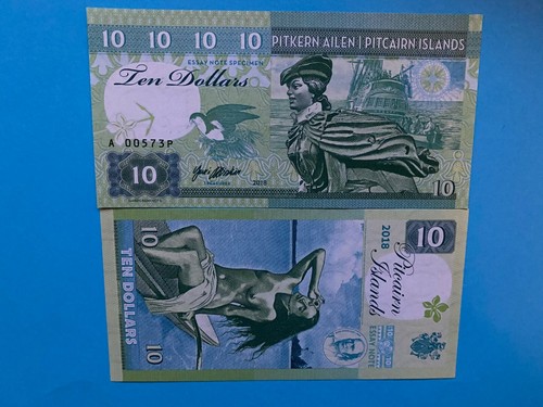 10 dollars Pitcairn Islands 2018 series A SPECIMEN Matej Gabris ...