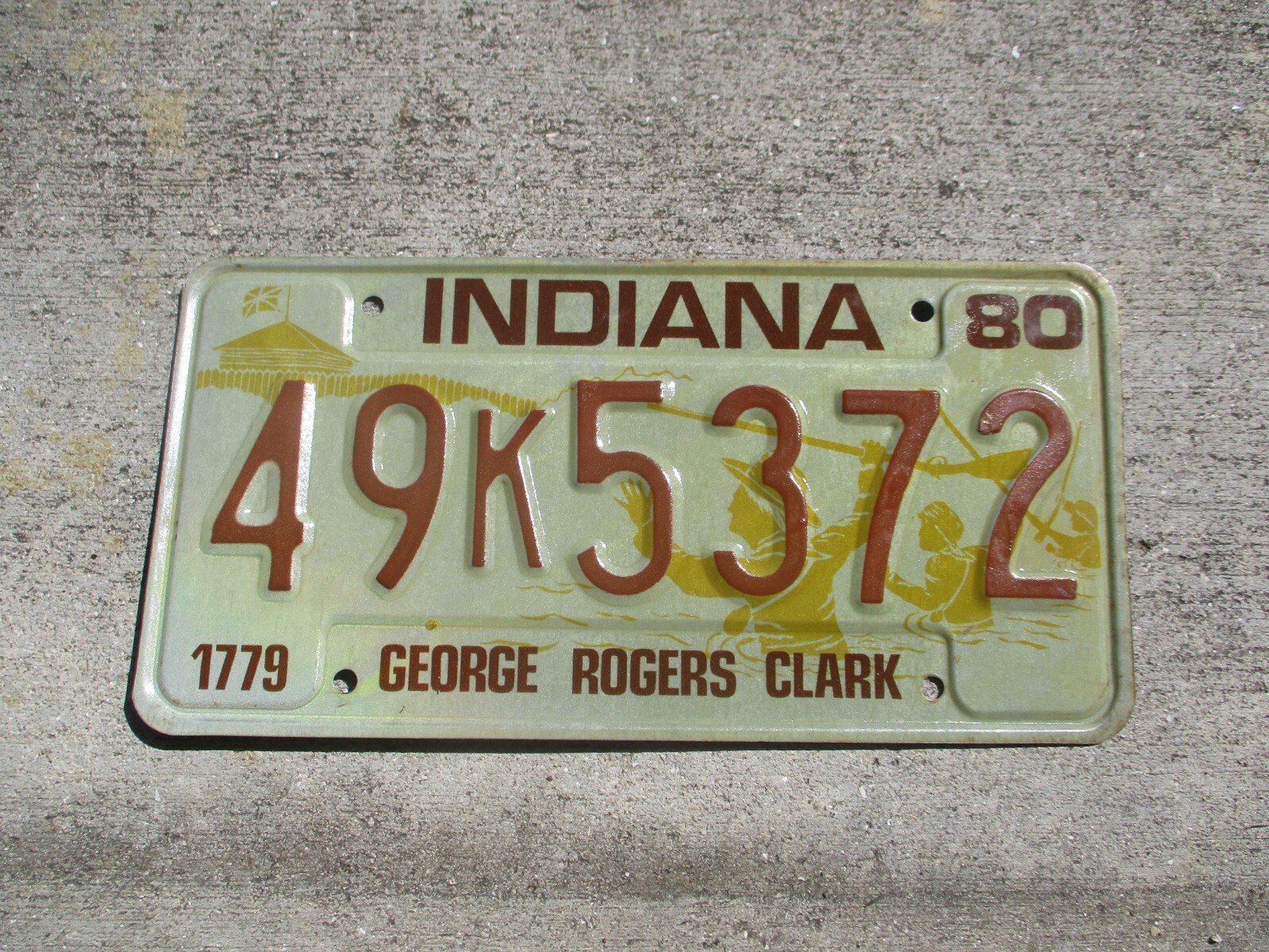 Indiana 1980 license plate # 49k5372 | eBay