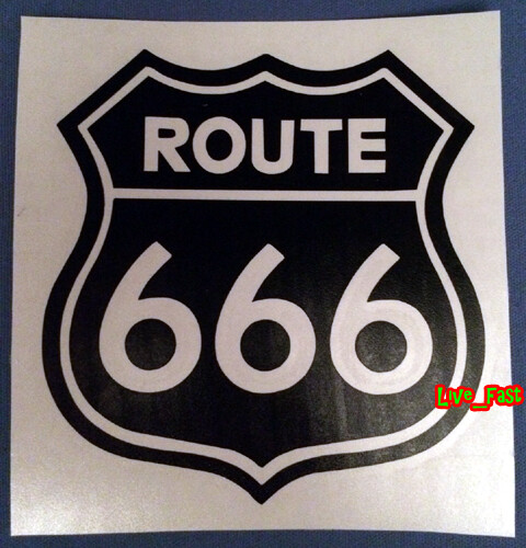 ROUTE 666 DECAL STICKER VINYL baphomet satan black metal death metal ...