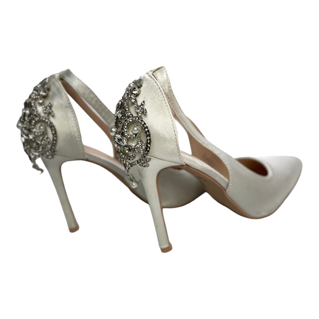 Raid FLORISSA Jewel Off White Satin Heels Wedding P… - Gem