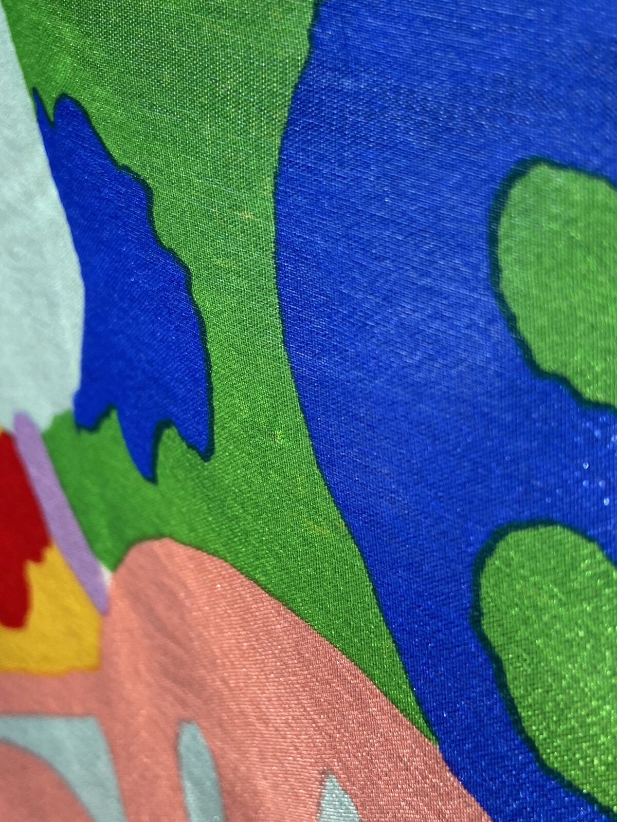 Vintage Ken Done Tropical Flowers & Spots Brights Squ… - Gem