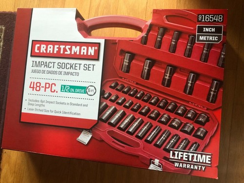 Craftsman 48 pc Laser Impact Deep Socket Accessory Set 1/2" Inch Metric | eBay
