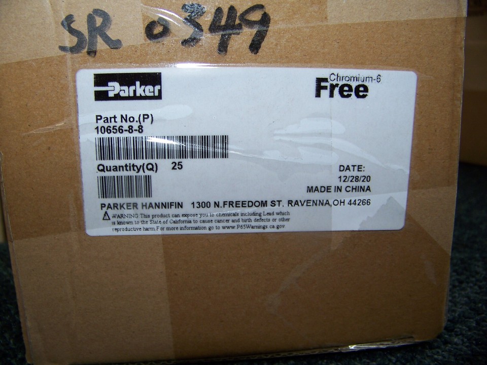 Lot of 25 Parker Hydraulic Hose Fitting 10656-8-8 New | eBay
