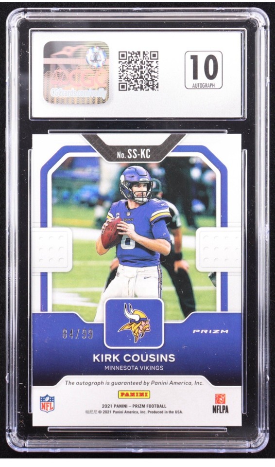 Kurt Cousins # 84/99 2021 Autographed Panini Prizm Sensational ...