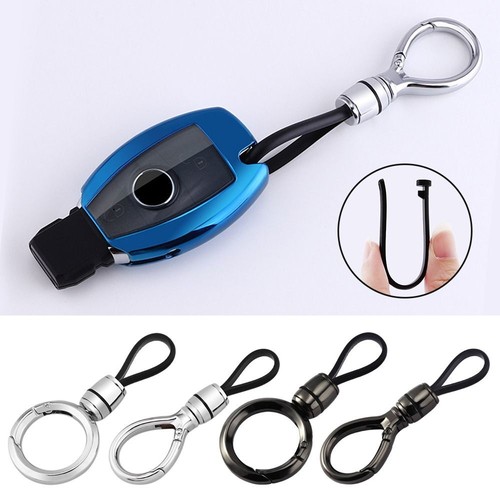 Leather Rope Pendant Car Key Ring Car Key Chain Rings Women Men | eBay