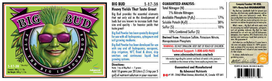Advanced Nutrients Big Bud Powder 130g - bloom booster enhancer ...