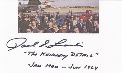 Kennedy Assassination JFK Related: Agent Paul Landis LOGO 3x5 SIGNED ...