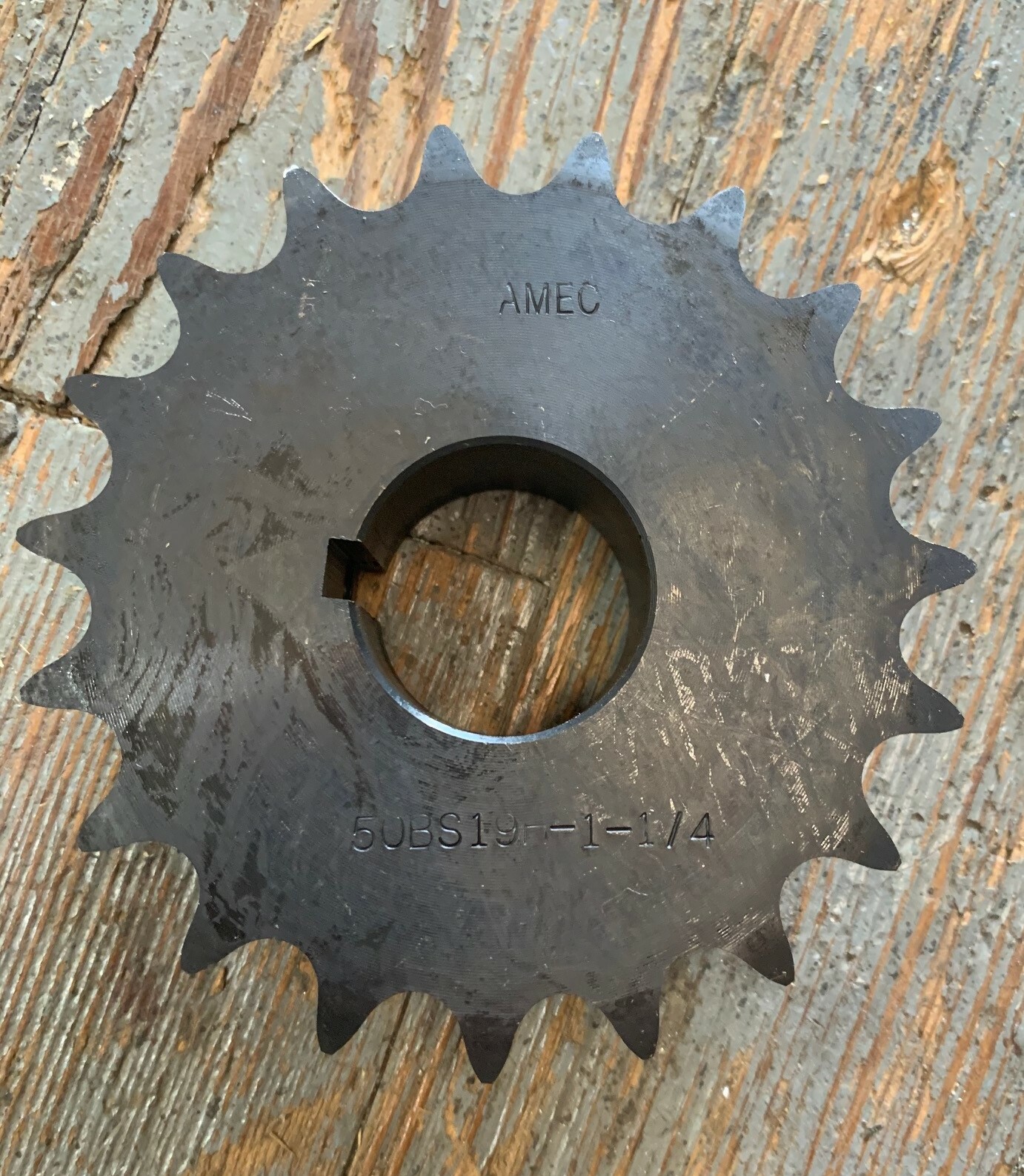 AMEC 50BS19H 1-1/4 ROLLER CHAIN SPROCKET 19 TEETH WITH KEYWAY NEW IN ...