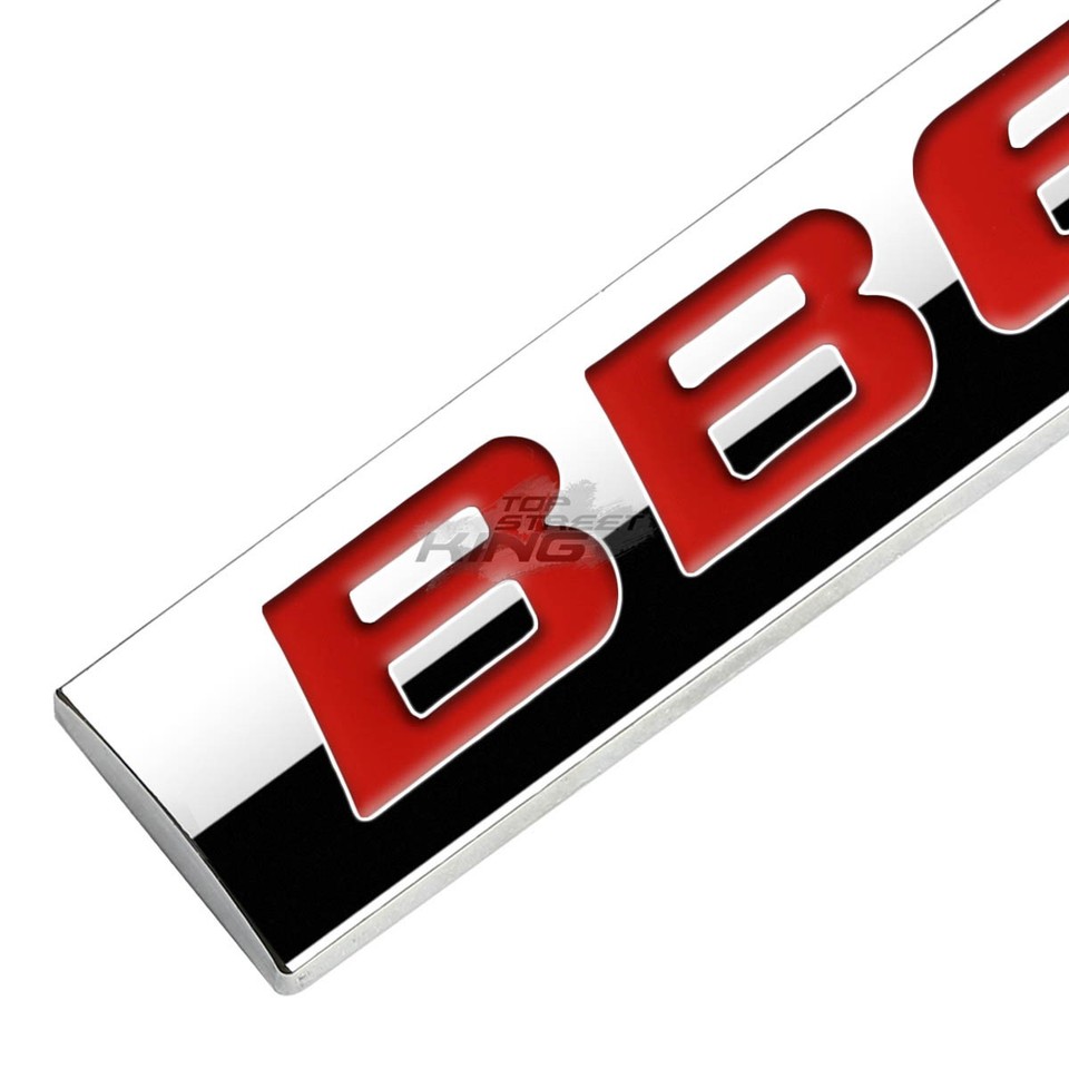 METAL 3D PLATE EMBLEM DECAL LOGO TRIM BADGE POLISHED RED BB6 LETTERING ...