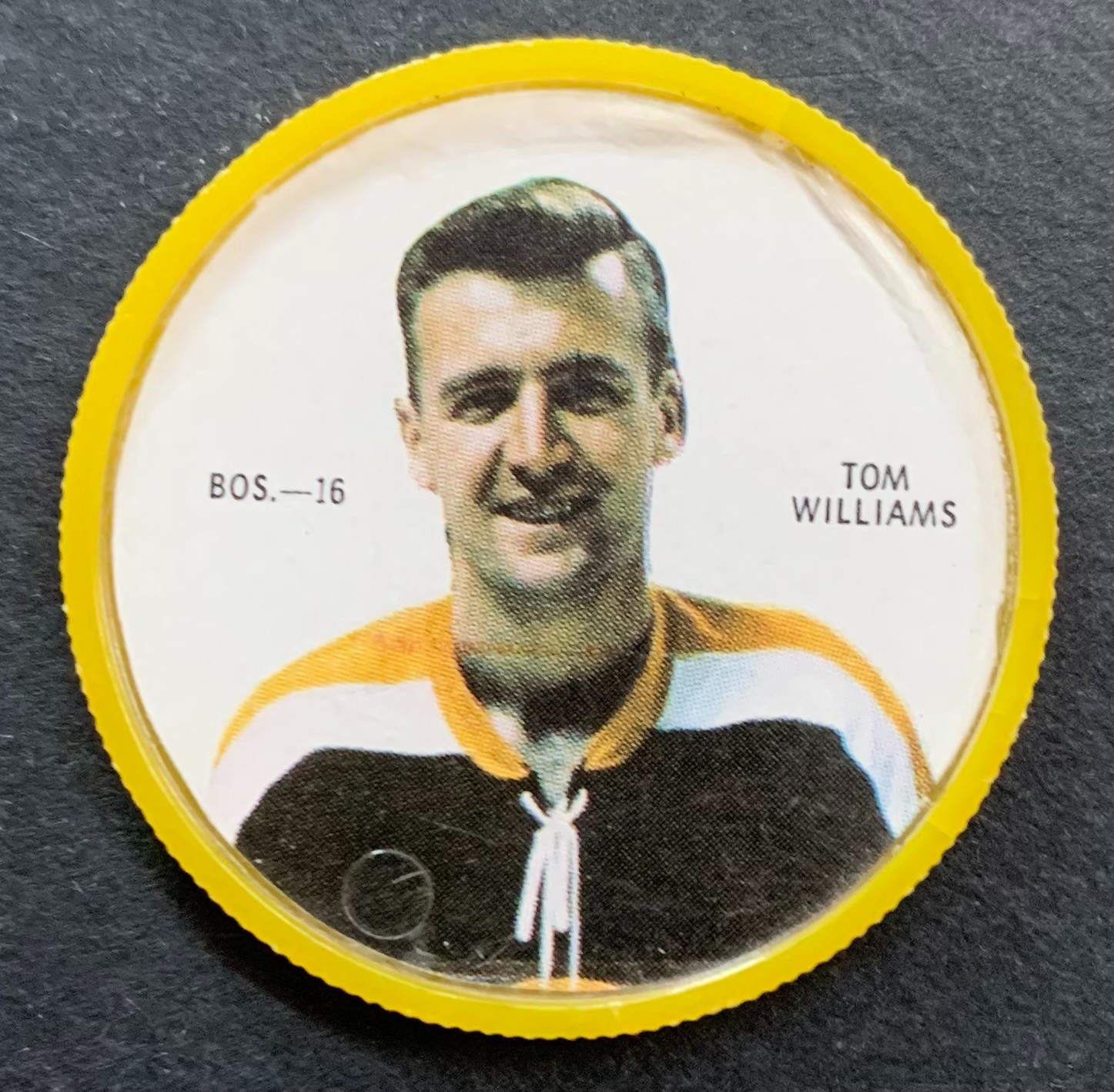 1968-69 Tom Williams Boston Bruins Shirriff Hockey Coin NHL Short Print ...