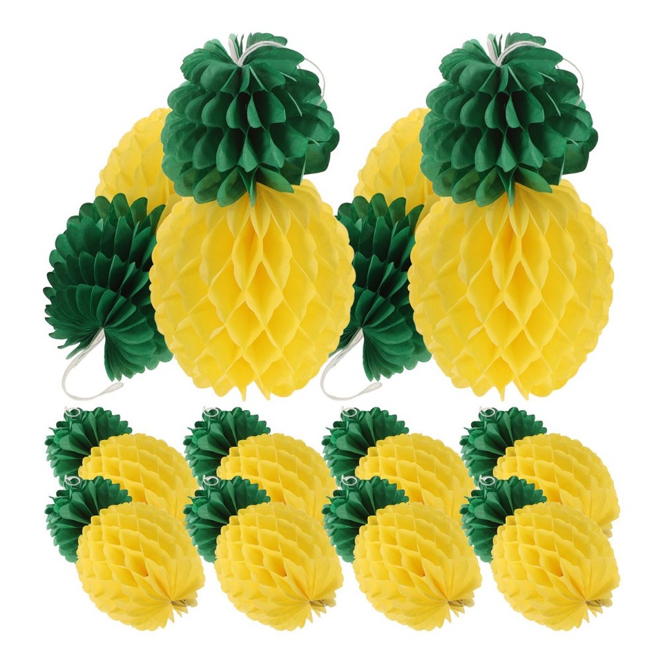 9 Pcs Hanging Prop Hawaii Decoration Honeycomb Decorations Fruit ...