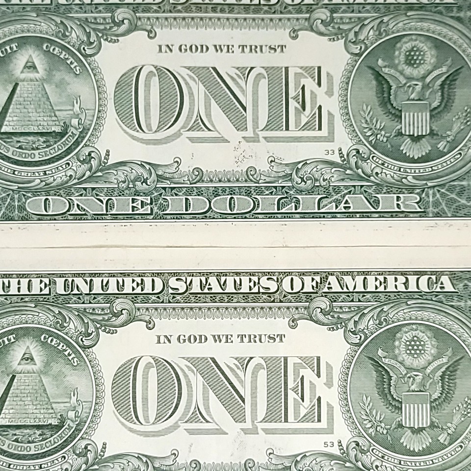 1961 Birth Year Note Set 1 Dollar Bill US Fancy Serial Number Lot of 3 ...