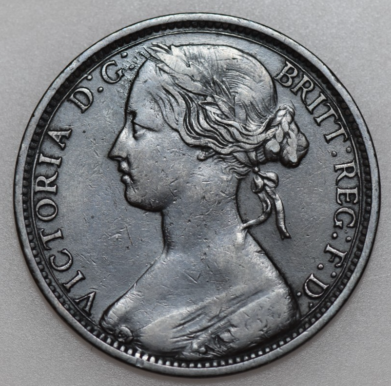 1862 VICTORIA YOUNG HEAD PENNY, BRITISH BRONZE COIN, VF | eBay