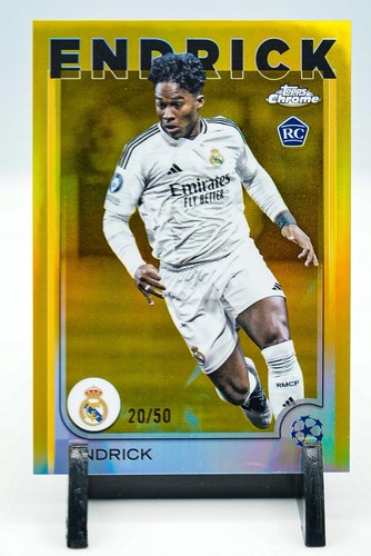 2024-25 Topps Chrome Endrick True Gold 20/50 Refractor Rookie RC UEFA ...