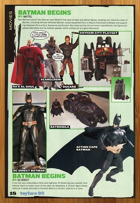 2005 Mattel Batman Begins Action Figures Print Ad/Poster Movie Toy ...