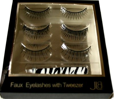 JLB Cosmetics Faux Eyelashes with Tweezers | eBay