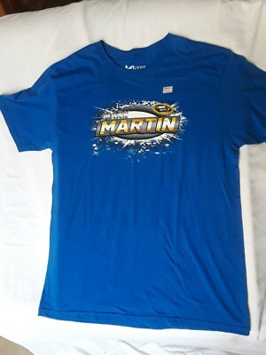 NEW NASCAR MARK MARTIN #55 SPRINT CUP 2013 SCHEDULE ROYAL BLUE MENS LG ...