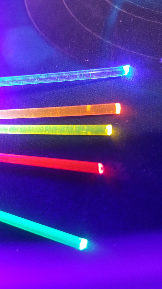Choice of Colors! Gun Rifle 2mm/.080" Fluorescent 2x2" Fiber Optic ...