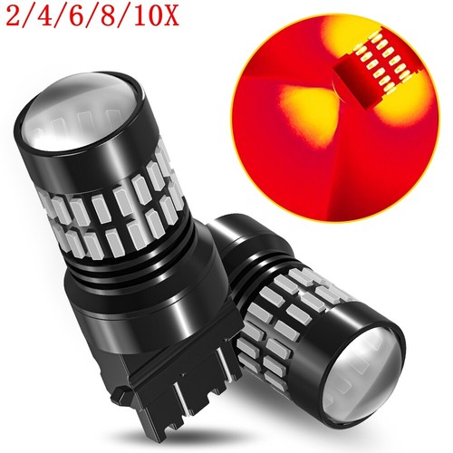 3157R 3057 4057 Super Bright Red LED Turn Signal Brake Tail Light Bulb ...