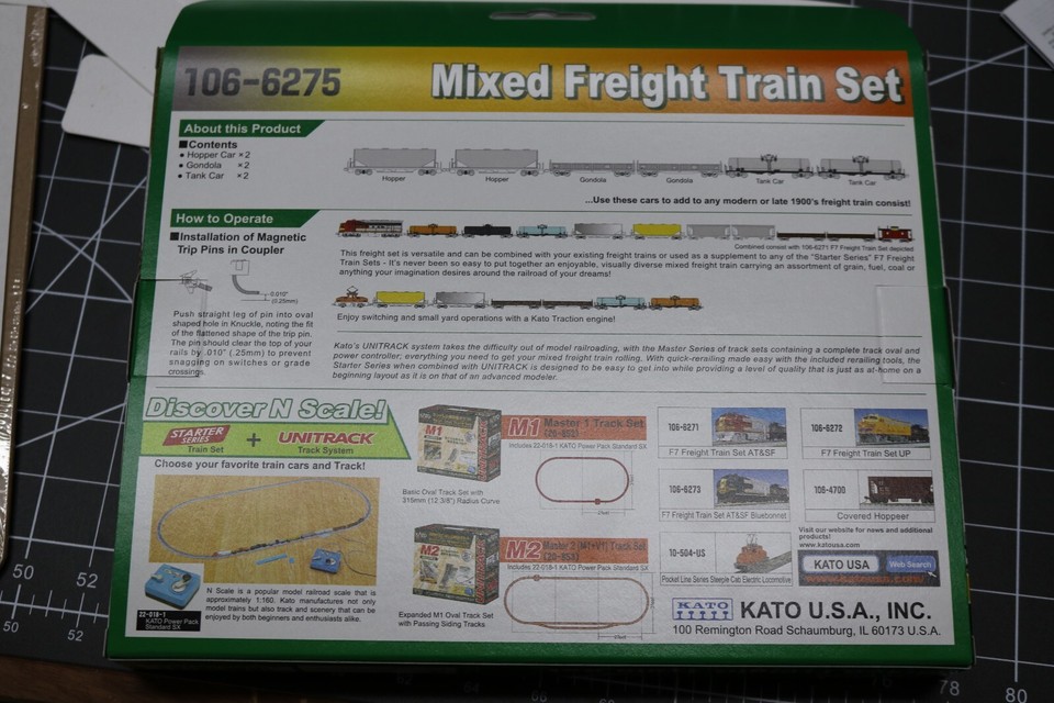 Kato 106-6275 Mixed Freight Train Set Tank Car Hopper Gondola Model ...