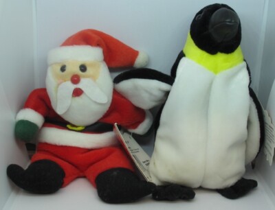 Bean Sprouts Santa & Penguin Ping Mini Bean Bags Plush/Tags ~ Christmas ...