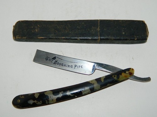 VINTAGE STRAIGHT RAZOR – GEO WOSTENHOLM & SON - THE SOOTHING PIPE WITH ...