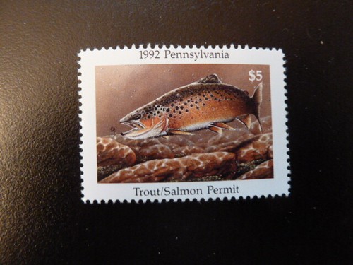 NEW 1992 PENNSYLVANIA TROUT SALMON PERMIT STAMP | eBay