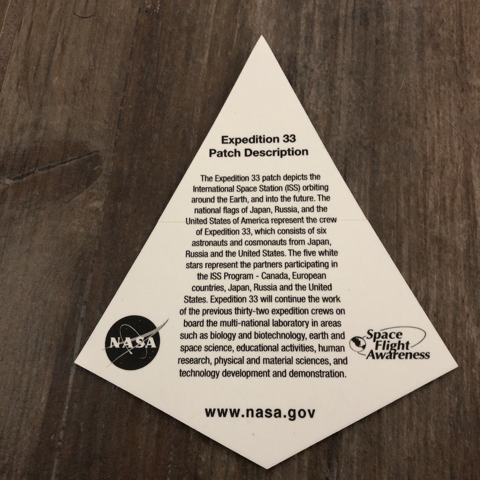 NASA Expedition 33 Patch Sticker | eBay