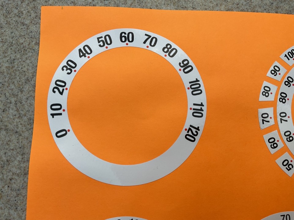 SPEEDO OVERLAY CONVERSION KIT STICKERS MPH or KPH WHITE SPEEDOMETER ...