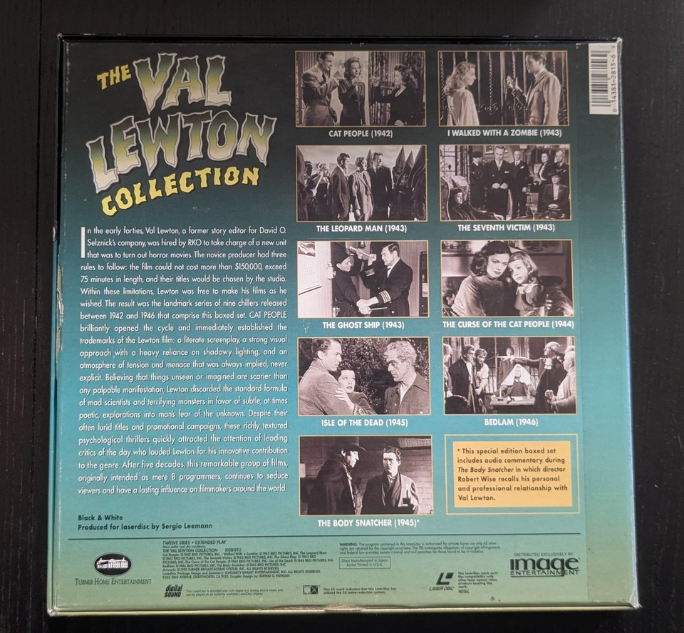 The Val Lewton Collection. Image Entertainment. US laserdisc 1995 | eBay