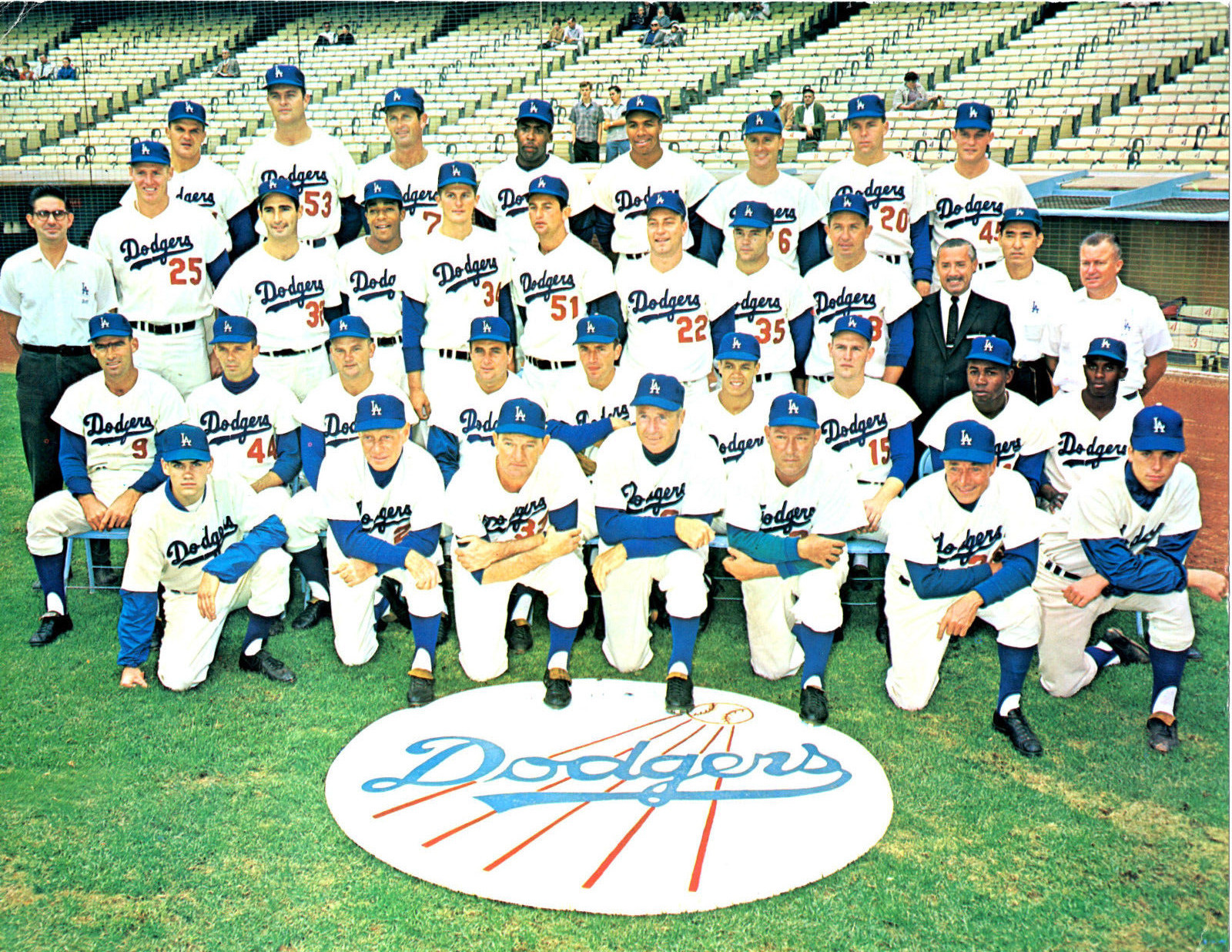 1963 LOS ANGELES DODGERS TEAM 8x10 PHOTO KOUFAX WILLS CALIFORNIA ...