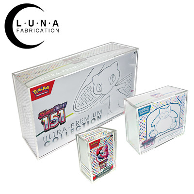 Acrylic Display Cases for Pokemon 151 UPC, ETB, and Booster Bundle | eBay