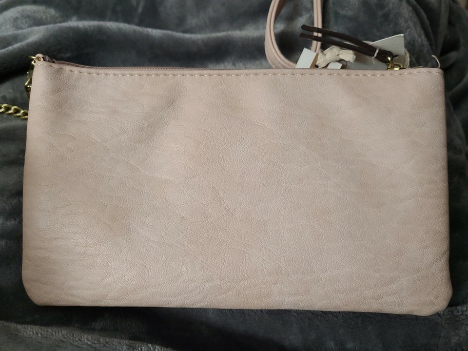 NWT Jessica Simpson Blush Pink Ryanne Chain Crossbody Wallet Wristlet ...