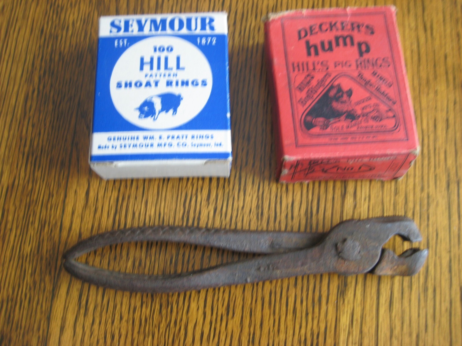 Decker & Seymour Hill Shoat Hump Pig Rings and Vintage Plier #1 & #2 as ...