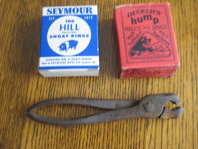 Decker & Seymour Hill Shoat Hump Pig Rings and Vintage Plier #1 & #2 as ...
