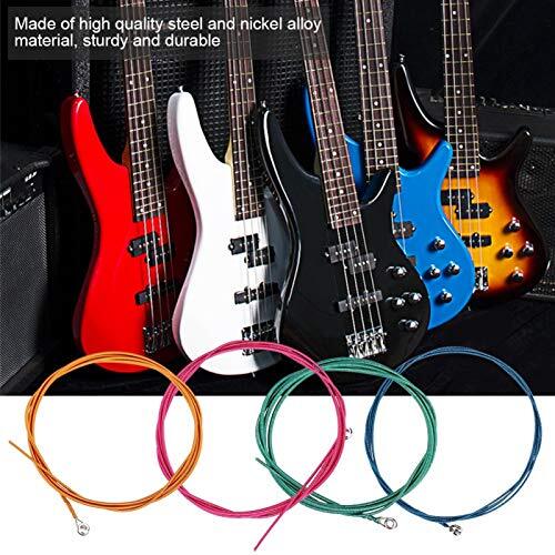 Bass Strings, Steel Flatwound Bass Guitar Strings Four Color Bass ...