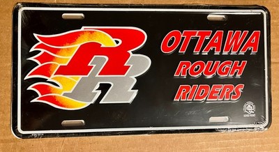 OTTAWA ROUGH RIDERS CFL FOOTBALL FRONT LICENSE PLATE, COLOR, 6 X 12 ...
