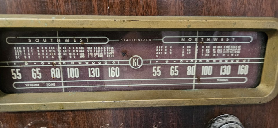 Vintage Tube Radio Packard Bell 602 Dual Tuning Stationized Art Deco ...