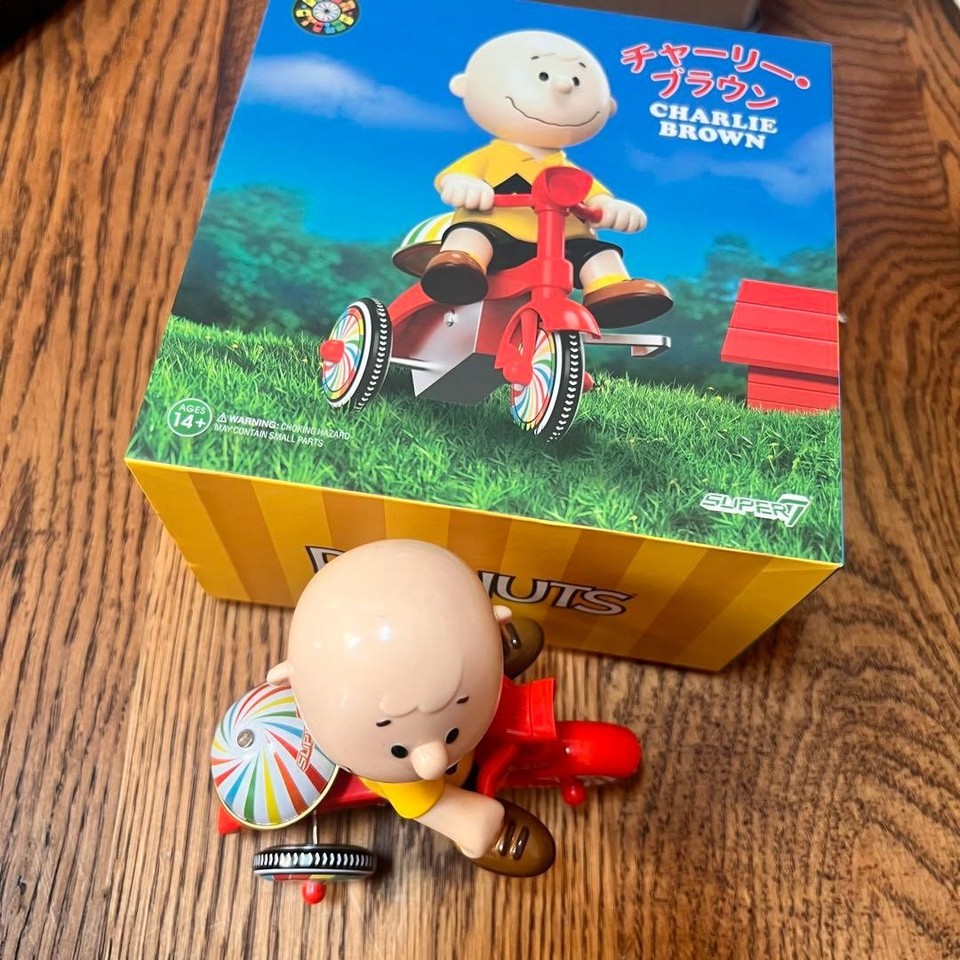 Snoopy SUPER7 Charlie Brown Vintage Tin Wind-Up Bicycle Toy 17cm New | eBay