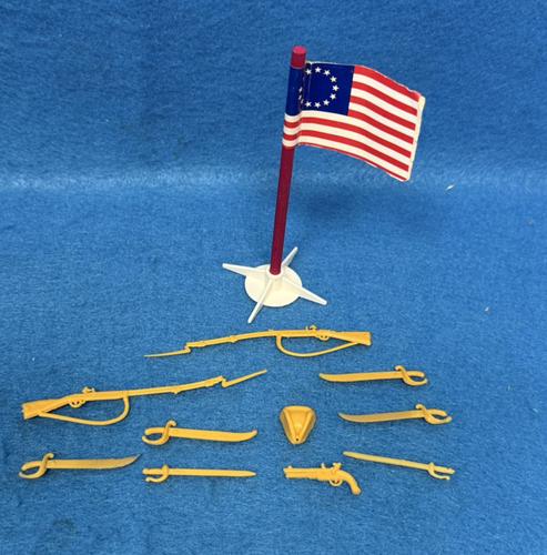 Vintage MPC ring hand type Revolutionary war flag and butterscotch HTF ...