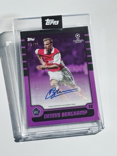 2024 Topps Lost Rookie Card DENNIS BERGKAMP Auto Pur 1+7=8/25 Arsenal ...