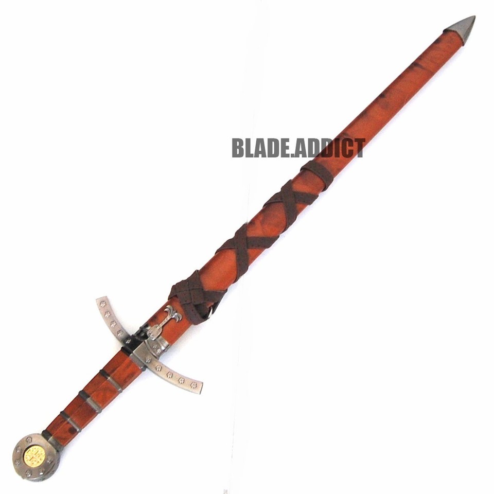 23" King Arthur Excalibur Medieval Crusader Sword Scabbard Historical ...