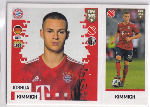 Panini Fifa 365 2019 Sticker Numéro 164 Joshua Kimmich (FC Bayern De ...