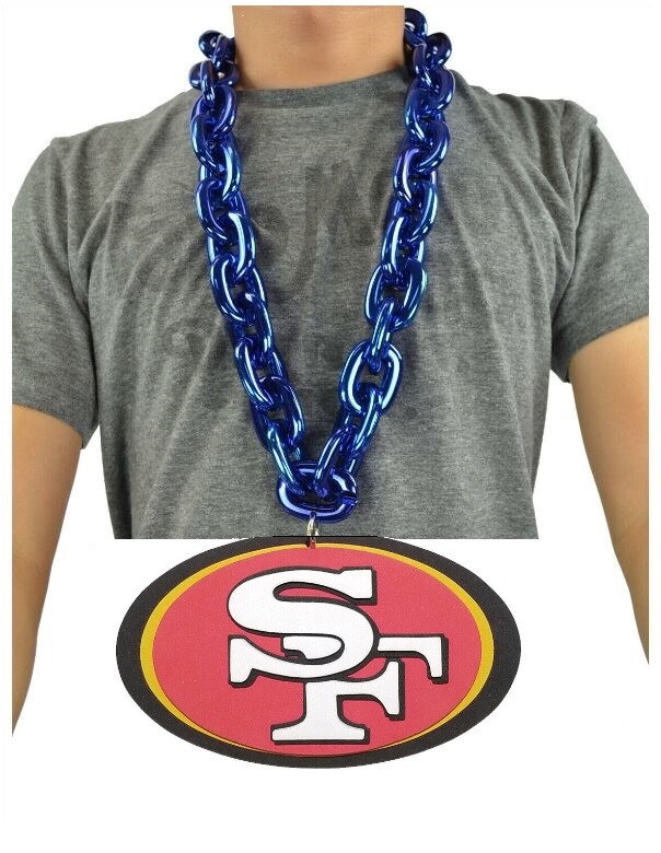 New NFL SAN FRANCISCO 49ERS Fan Chain Necklace Foam - PICK YOUR CHAIN ...